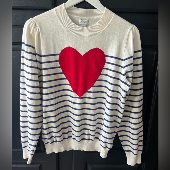 J Crew Heart Sweater